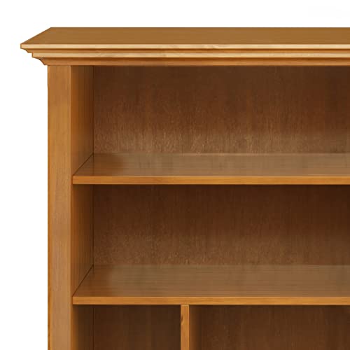 SIMPLIHOME Amherst SOLID WOOD 44 Inch Transitional Multi Cube Bookcase and Storage Unit in Light Golden Brown, For the Living Room, Study Room and Office