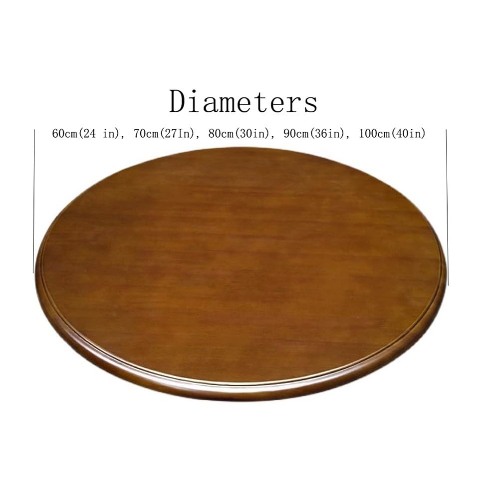 Generic Turntable Rotating Lazy Susan 30in 40in Wooden Dining Table Serving Tray Wine Red Large Serving Plate ForHomes & Restaurants,360° Swivel,Silent,Smooth (Color : Burgundy, Size : 80 cm (30 in)