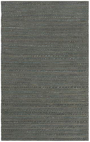 SAFAVIEH Cape Cod Collection Accent Rug - 4' x 6', Dark Green, Handmade Braided Hemp, Ideal for High Traffic Areas in Entryway, Living Room, Bedroom (CAP504A)