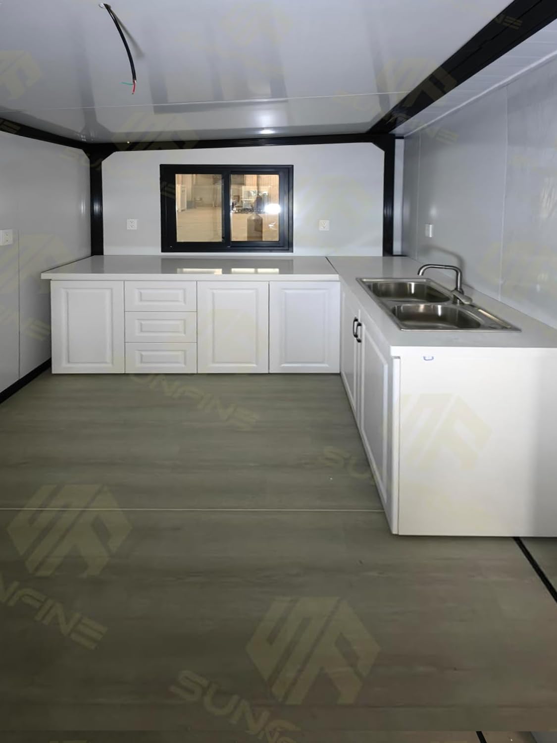 Generic Luxury 2-Room Prefab House: Bath, Kitchen for Foldable Tiny Homes, Container House Explore Our Premium Collection for Backyard Living & Sustainable Solutions, white, KN-N84
