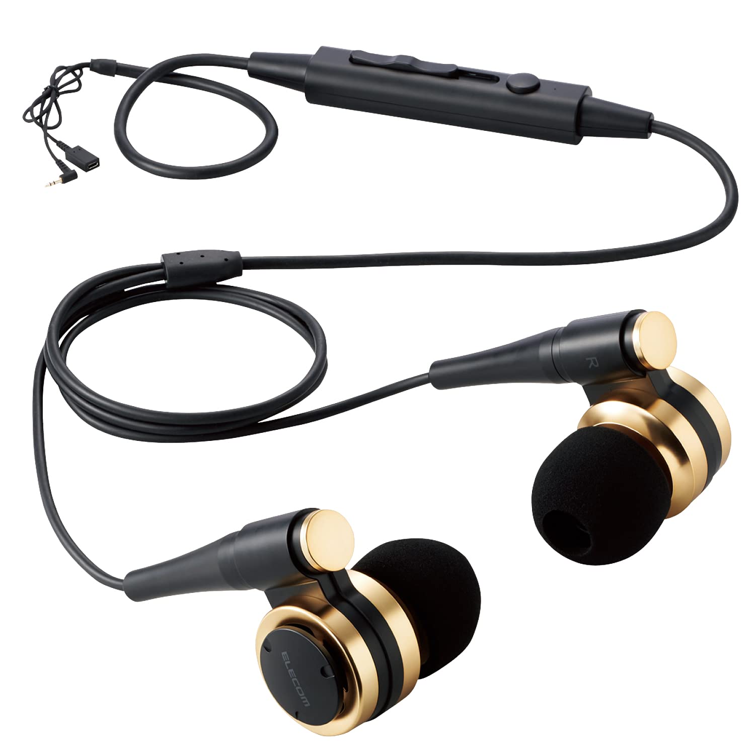 ELECOM Giant Size 6 X Larger Earphone Desktop Speakers (Pair), Passive Radiator Full-Range, 3.5mm Headphone Output (SP-EL001CGD)