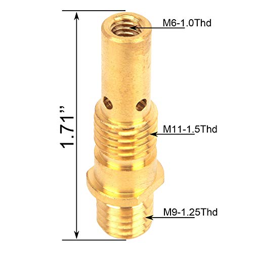Mig Welding gun accessory11-30 0.030" kit for Forney 140 FC-i Mig gun: 20pcs Contact Tips 11-30 0.030" + 2pcs gas nozzles 21-50F + 2pcs 35-50 welding diffuse