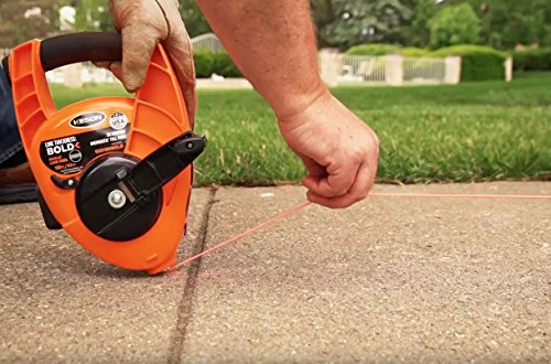 Keson G3X150BOLD Bold Chalk Line Reel with 3X1 Rewind, 12-Ounce Chalk Capacity, 150-Foot