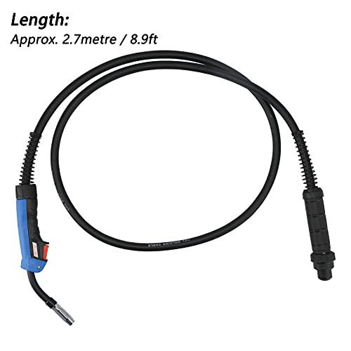 MIG Welding Gun, Welding Spool Gun Air Cooled Gas Welder Tool Accessory for Construction Site Manufacture 2.7 Meter
