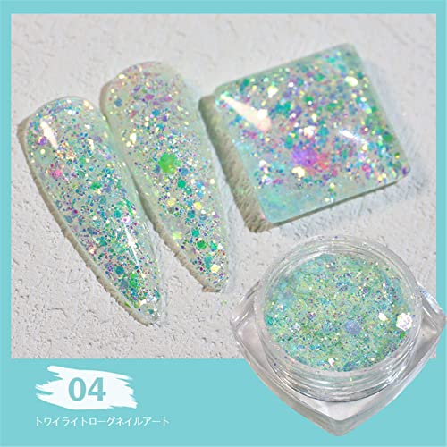 IFOTIME Sequin Sequin Flash Nail Shiny Sequin for Nail Decoration Nail Enhancement Skills 11ml Shape (D, One Size)