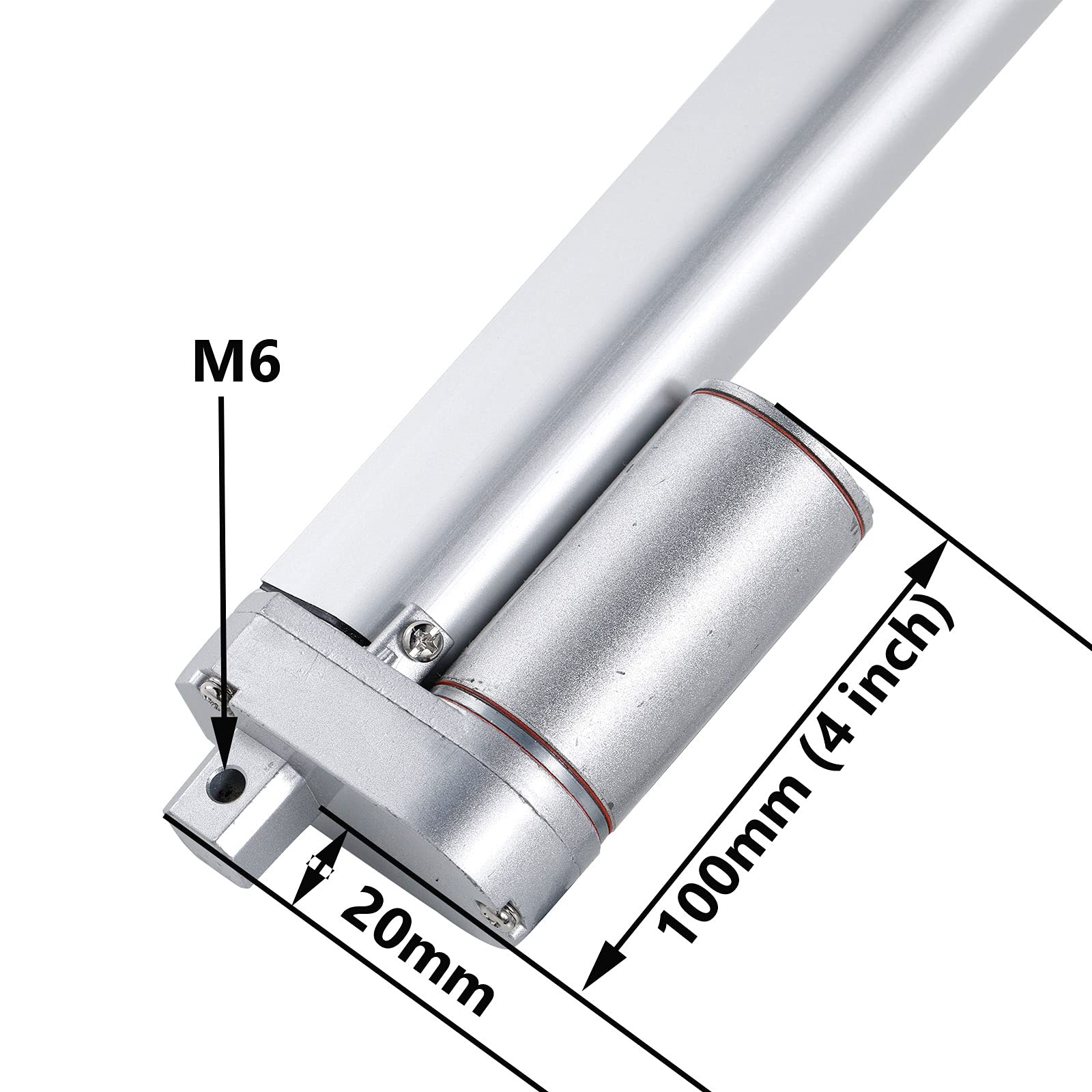 JQDML Electric Linear Actuator DC Motor 12V, 40 inch Long Stroke, Force 27lbs, Fast Speed 3"/sec, with Mounting Bracket for TV Table Lift, Door Opener and Home Automation (40"-12V-27lbs)