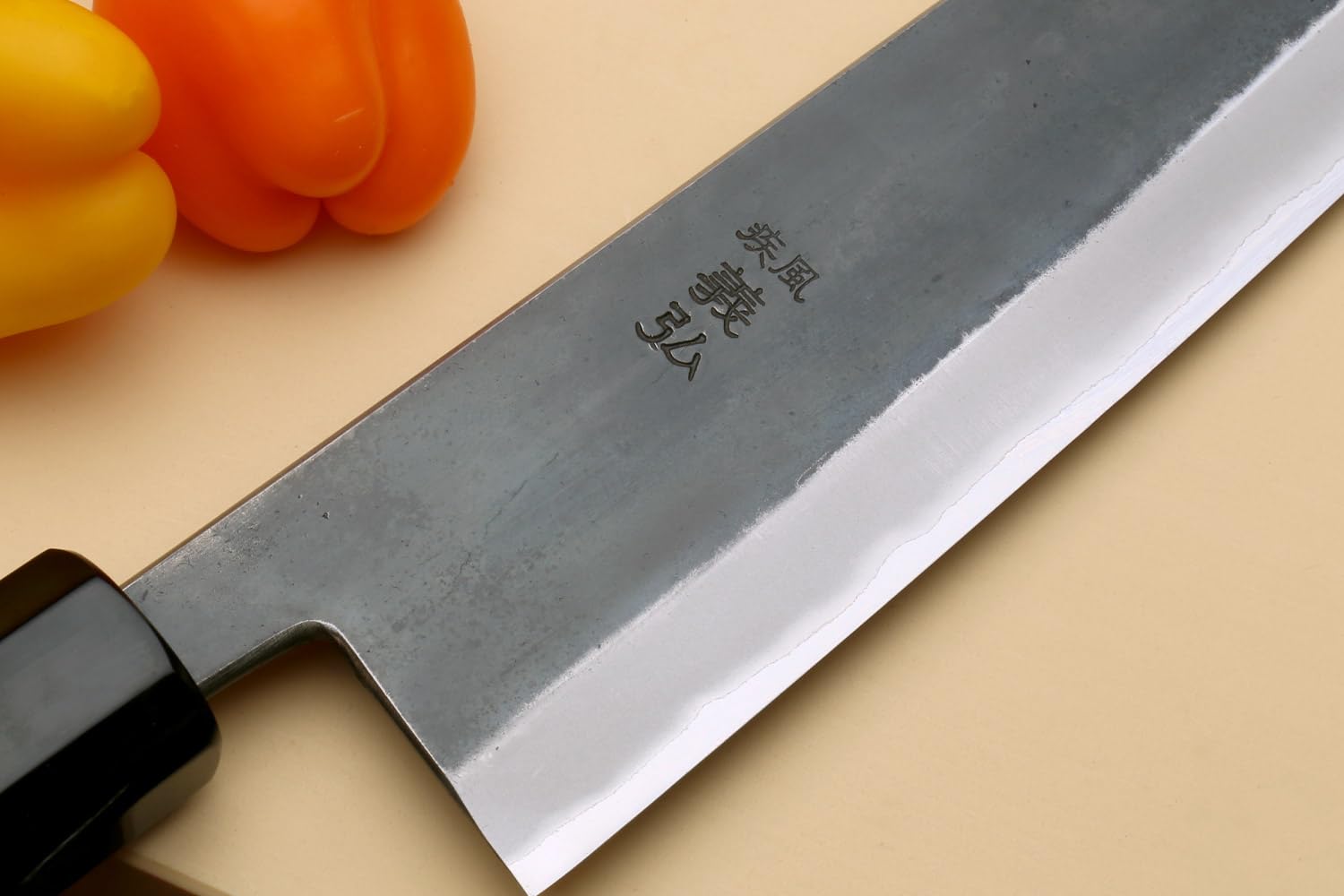 Yoshihiro Kurouchi Black-Forged Blue Steel #2 Stainless Clad Japanese Gyuto Chef Knife Kaede Handle (7"(180mm) & No Saya)