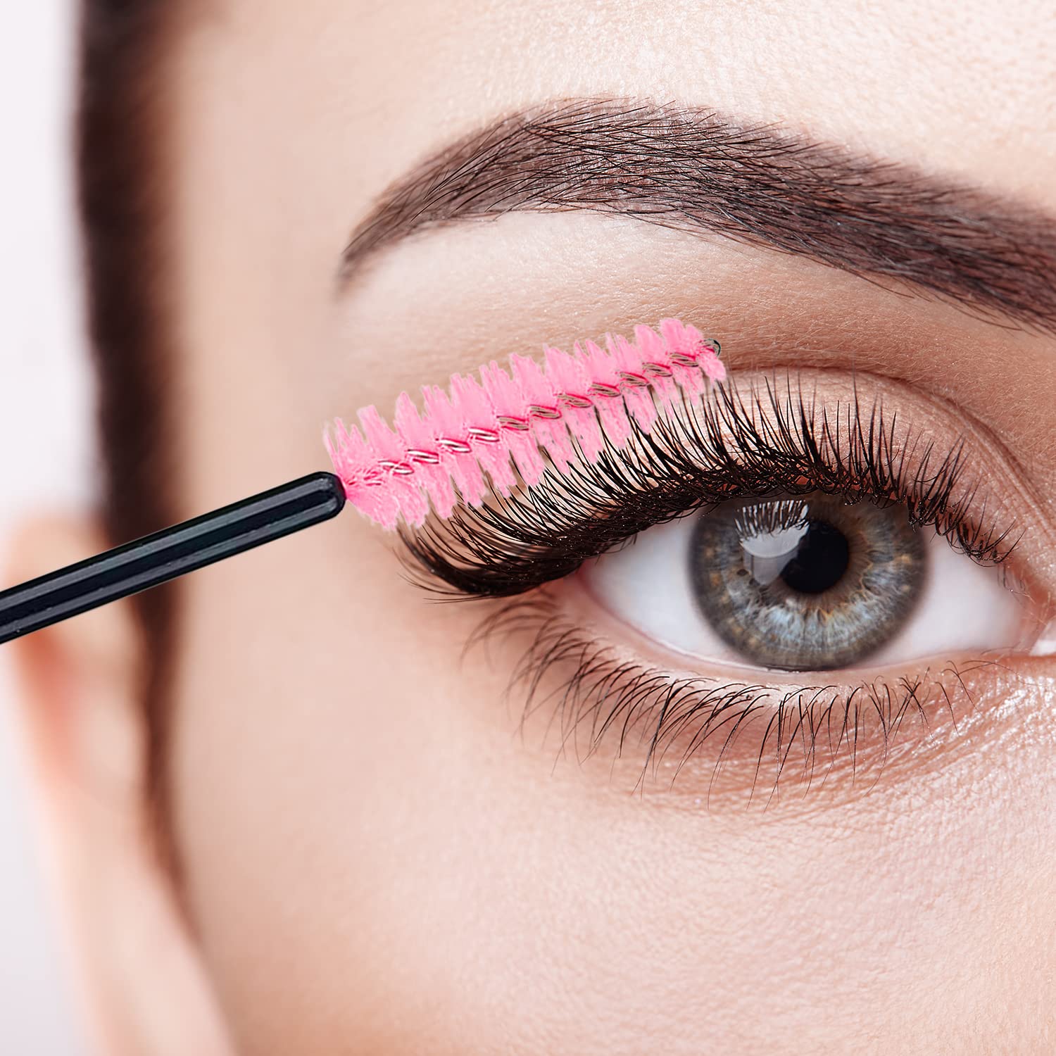 LLTGMV Spoolies Disposable Eyelash Mascara Brushes Wands Applicator Makeup Kits for Makeup & Gift Ideas - Pink