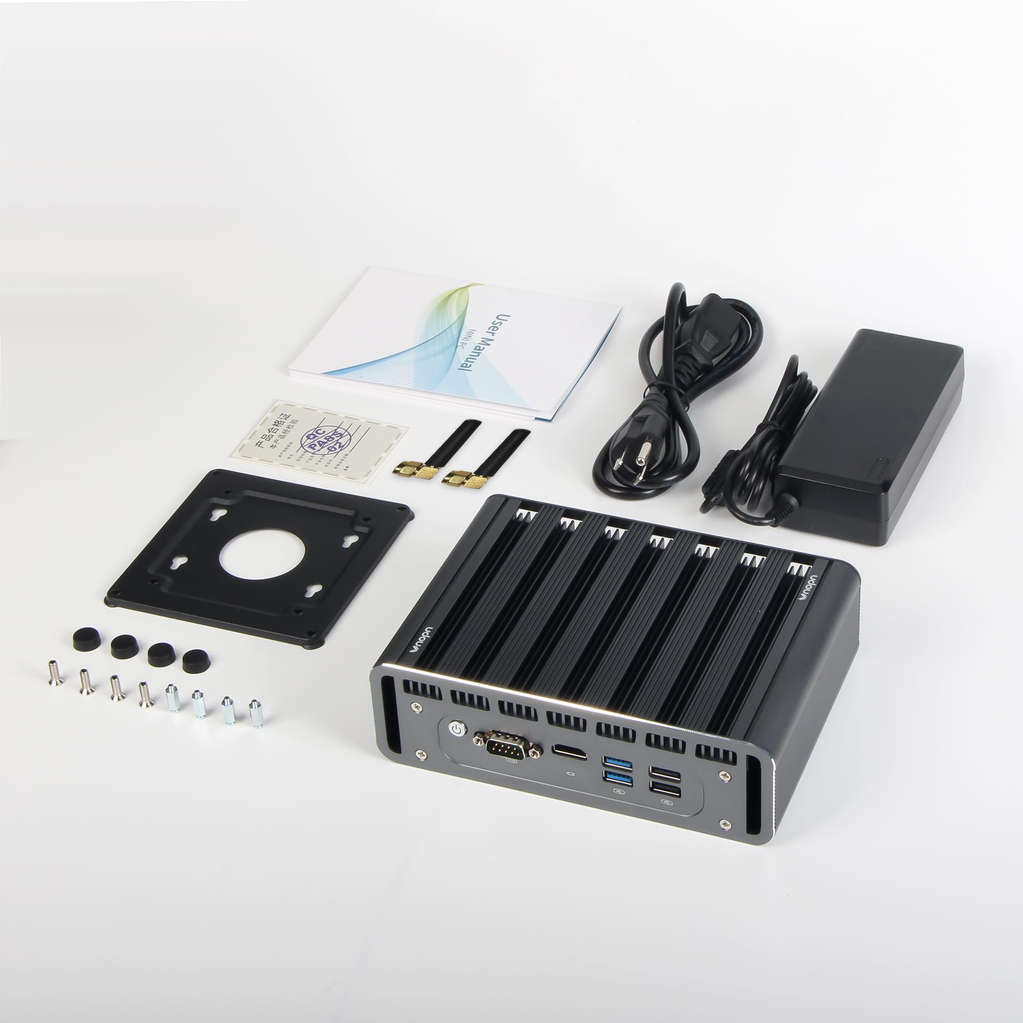 VNOPN Micro Firewall Appliance 6 LAN Intel Core i3 6006U 8GB DDR4 128GB SSD, 6 Intel i211 NIC Gigabit Ports Industrial Fanless Mini PC, Network Soft Router Mini Computer, Support AES NI/WiFi