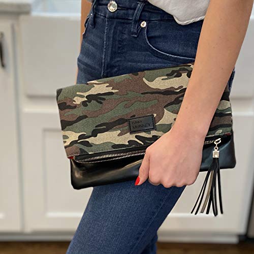 Funky Monkey Fashion Buffalo Check Wristlet Wallet Clutch Red & Black, Foldover Style