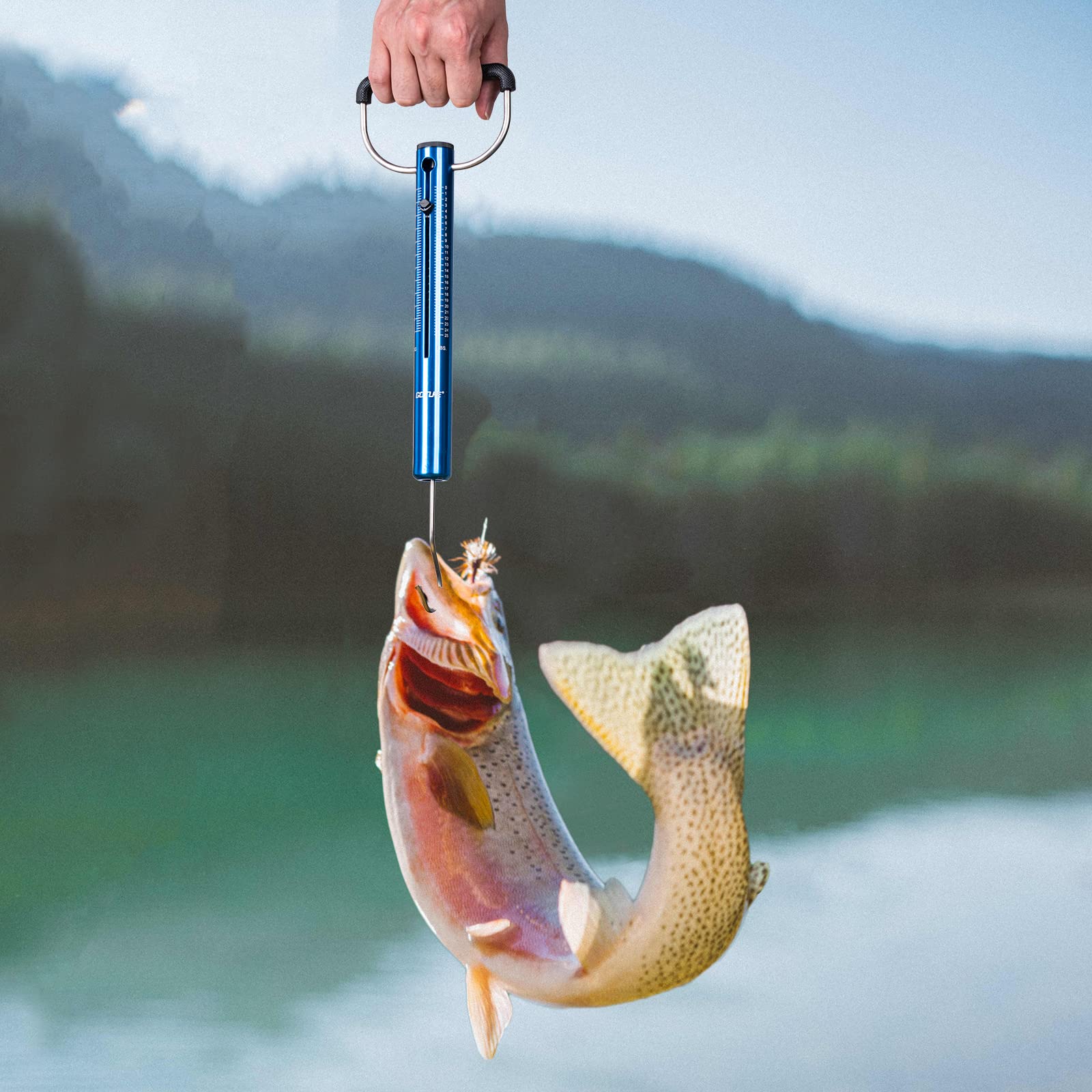 Goture Aluminum Tubular Spring Scale, Tube Fishing Scale, Hanging Spring Scales with Hook 25LB/50LB …