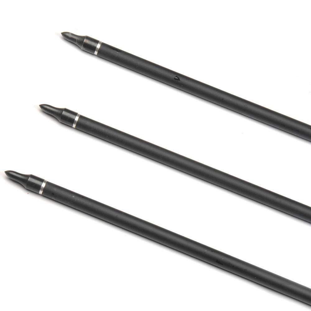 EROCK Archery Arrows 30inch Pure Carbon Arrows 500 Spine Turkey Feather Fletching Screw-in Field Points Targeting Arrows for Recurve Bow Compound Bow 12 Pack