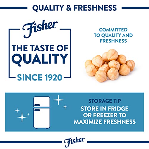 Fisher Chopped Hazelnuts, 4.52 oz (Pack of 1) Raw Shelled Unsalted Nuts for Cooking, Baking, or Snacking, Naturally Gluten Free, Vegan, Keto, Plant Based Protein