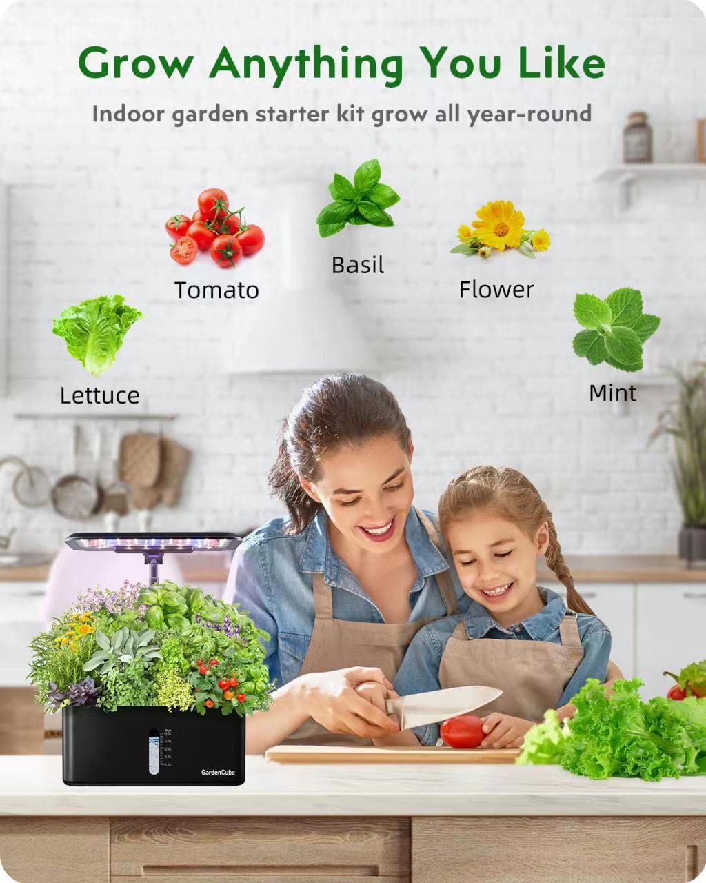 GardenCube 160pcs Hydroponic Pods Kit: Grow Anything Kit with 40 Grow Sponges, 40 Grow Baskets, 40 Grow Domes, 40 Pod Labels - Compatible with Hydroponics Supplies from All Brands