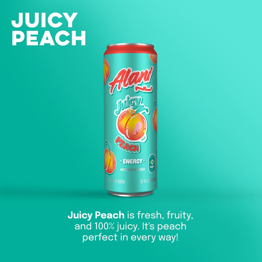Energy Drink - Juicy Peach (12 Drinks, 12 Fl Oz. Each)