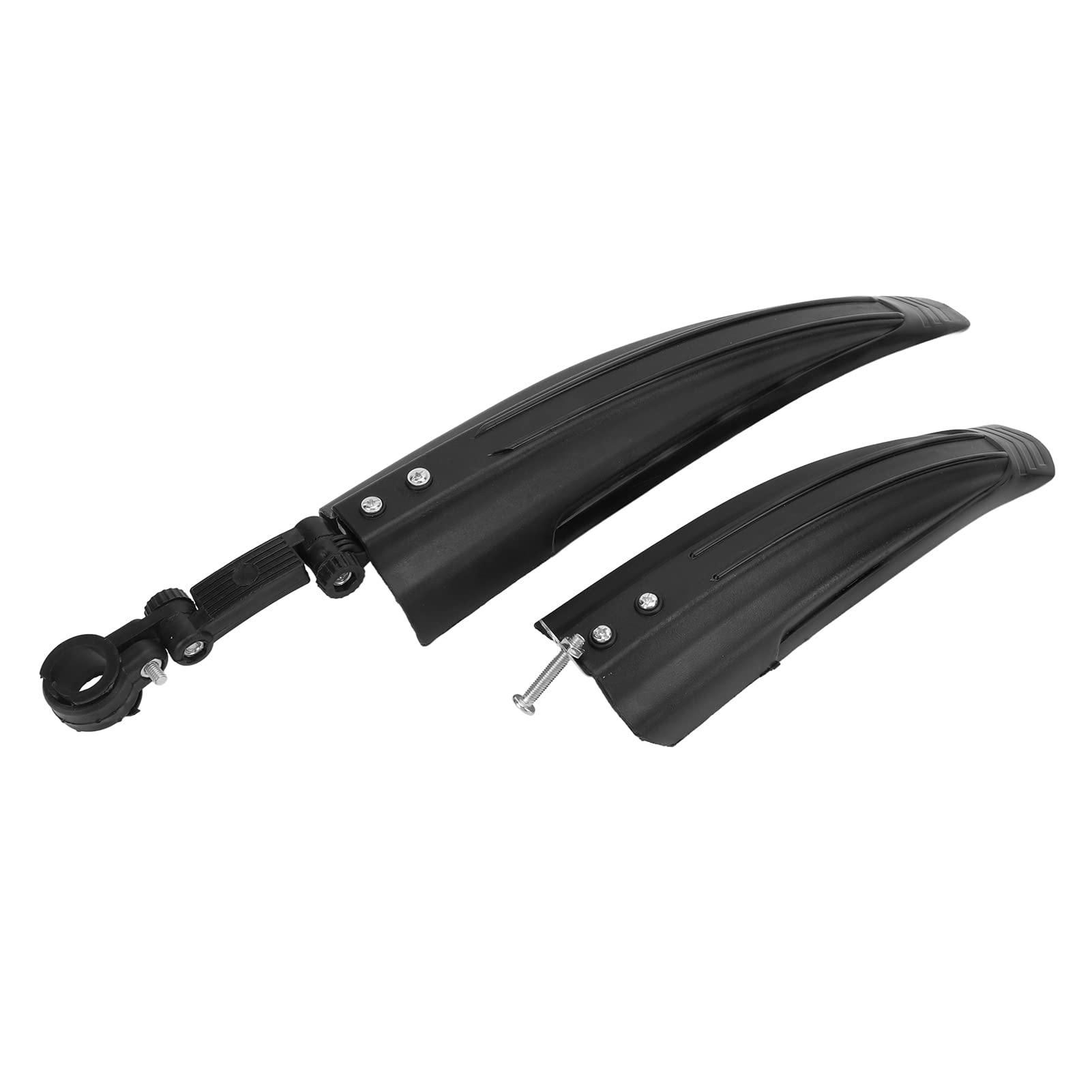 Front Rear Fenders Mudguards Thickened Widened PVC Mud Guard Fit for 20 to 26 inch Road Mountain Bike(Black)