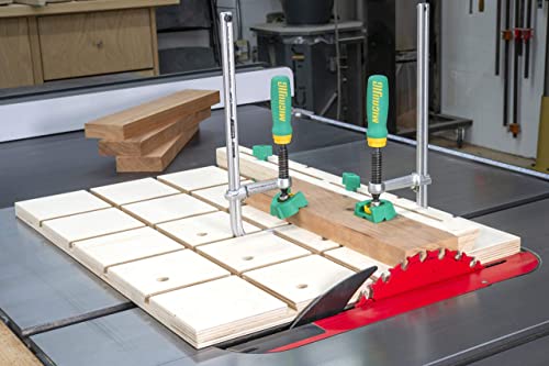 MICROJIG Matchfit DVC-850AP 2-In1, Track And In-Line Dovetail Clamp, Green