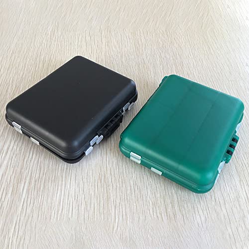 Hook Bait Storage Box Transparent Fishing Lure Tackle Container Multifunction Waterproof Fishing Tools(Black)