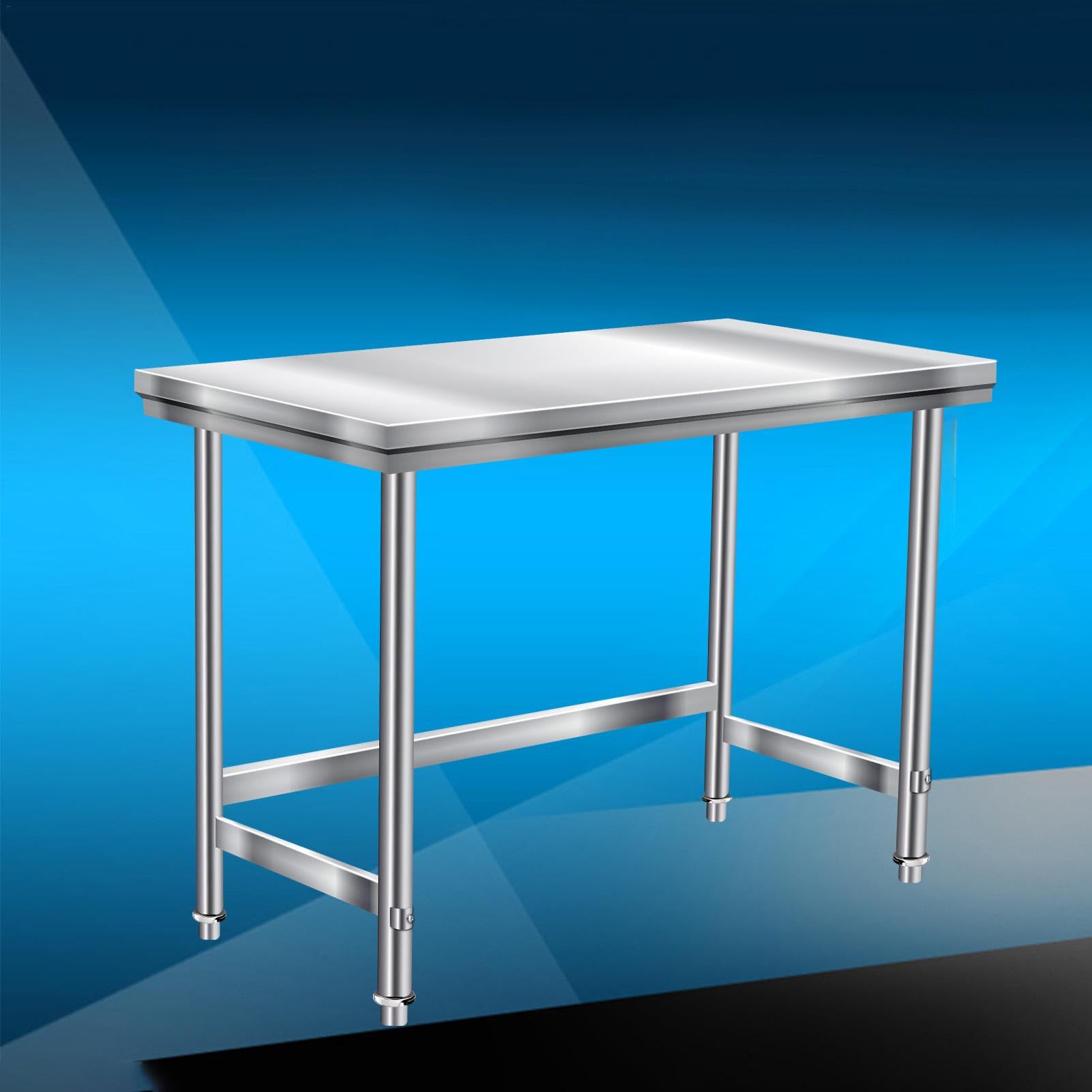 Open Base Table - 24x20x31 Inches Single Layer Stainless Steel Work Prep Table | Kitchen Furniture Anti-Rust for Cafeterias, Clean Rooms, Hotels, Hospitals