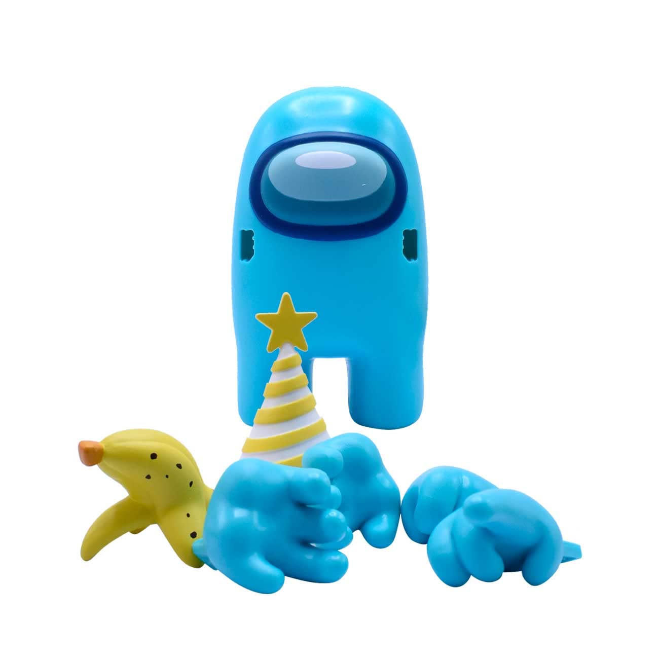 Just Toys LLC Among Us Action Figures Series 2 (Aquamarine w/Party Hat)