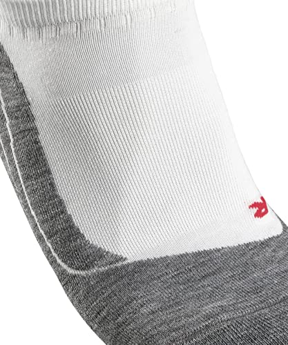 FALKE Women's RU4 Endurance Invisible Running Socks, No Show, Medium Cushion, Breathable Quick Dry, Organic Cotton, White (White-Mix 2020), 5-6, 1 Pair