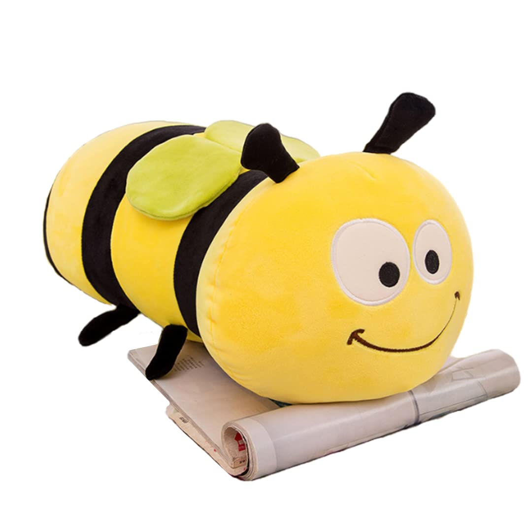 OPHRBU Cute Cat Bee Plush Pillow,Plush Bee Stuffed Animal,Soft Kawaii Plushie with Bee,for Xmas Birthday Holiday (21.6“)