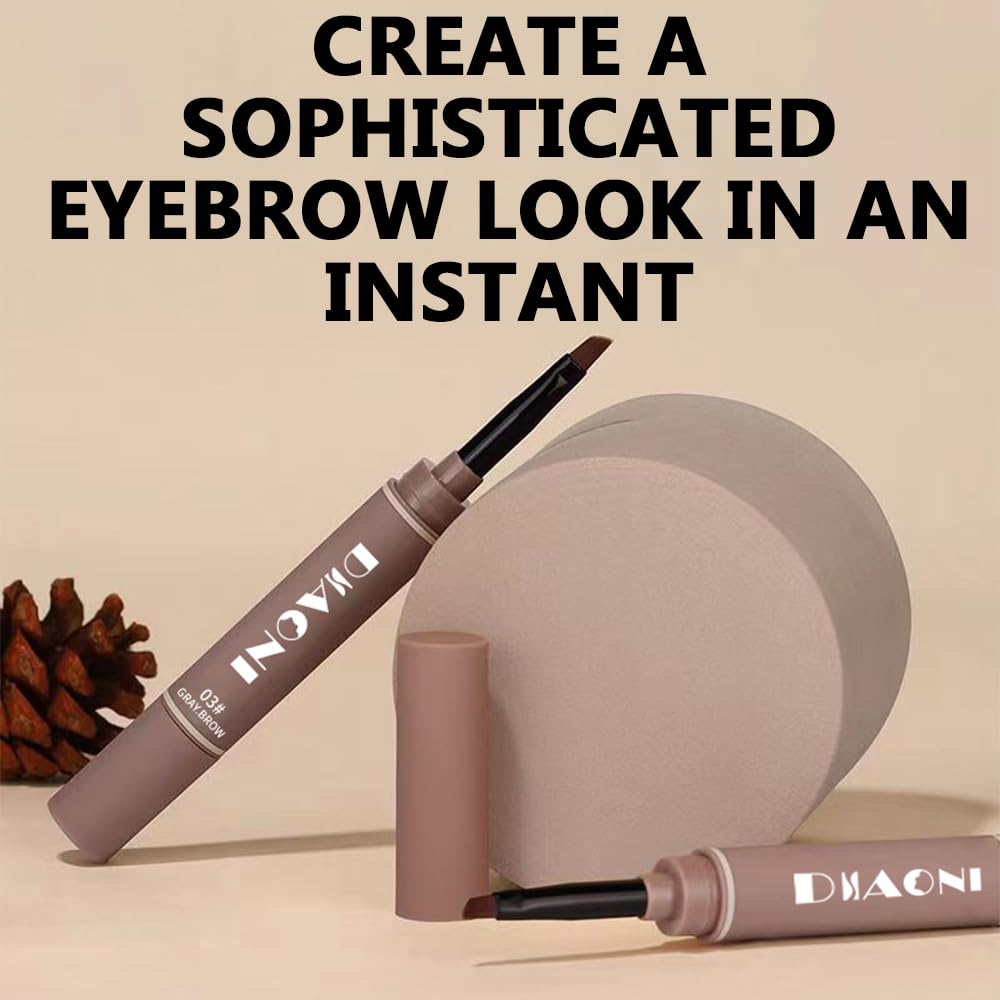 Eyebrow Cream Powder, With Eyeliner pencil,Eyebrow knife,Long Lasting Waterproof and Smudgeproof Natural Looking Brows (Dark Brown)
