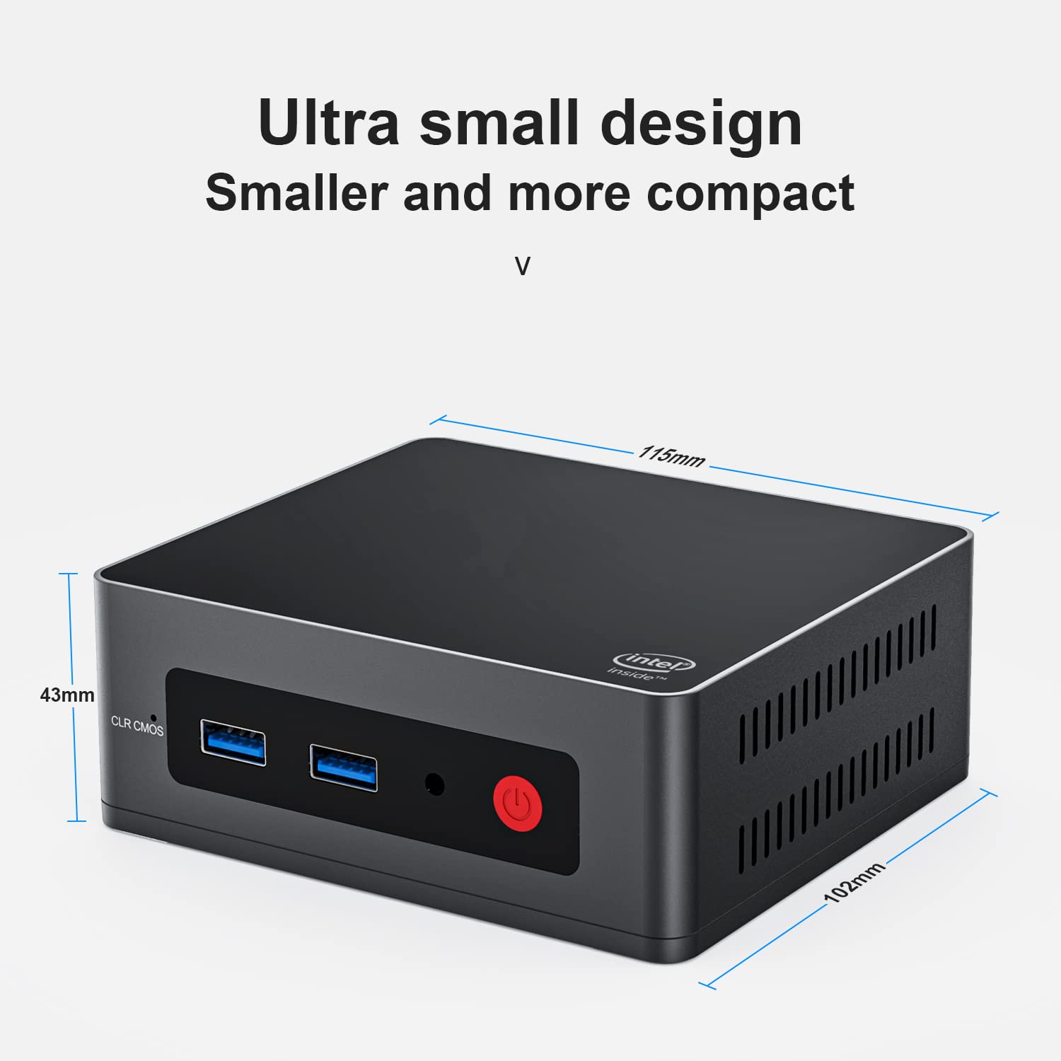 Mini PC Windows 10 for Home Office Gaming Business Mini Desktop Computer Celeron J4125 8GB DDR 128GB SSD Surpport 4K HD Dual HDMI WiFi 5 BT4.0 Gigabit Ethernet