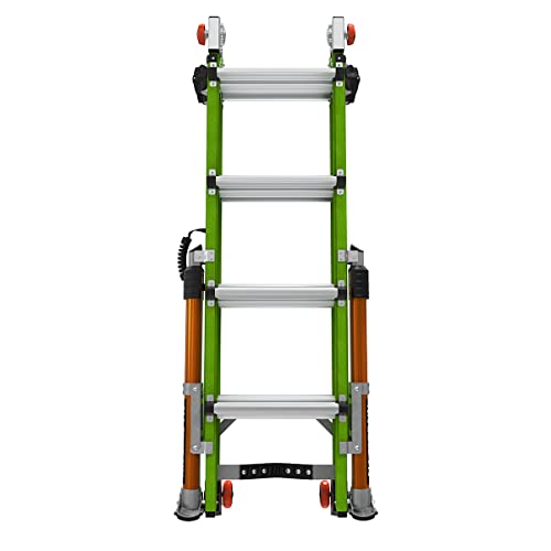 Little Giant Ladder Systems Conquest 2.0 All-Terrain, M17, 17ft, Multi-Position Ladder with Adjustable Outriggers, Fiberglass, Type 1A, 300 lbs Weight Rating, (17107-001)