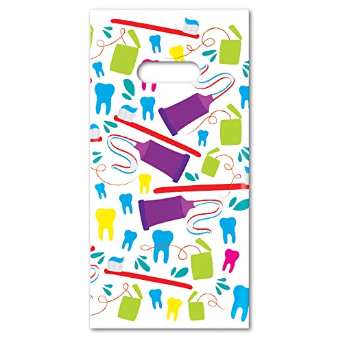 Neon Dental, Dental Giveaway Bags, 6" x 12", 100 Pack