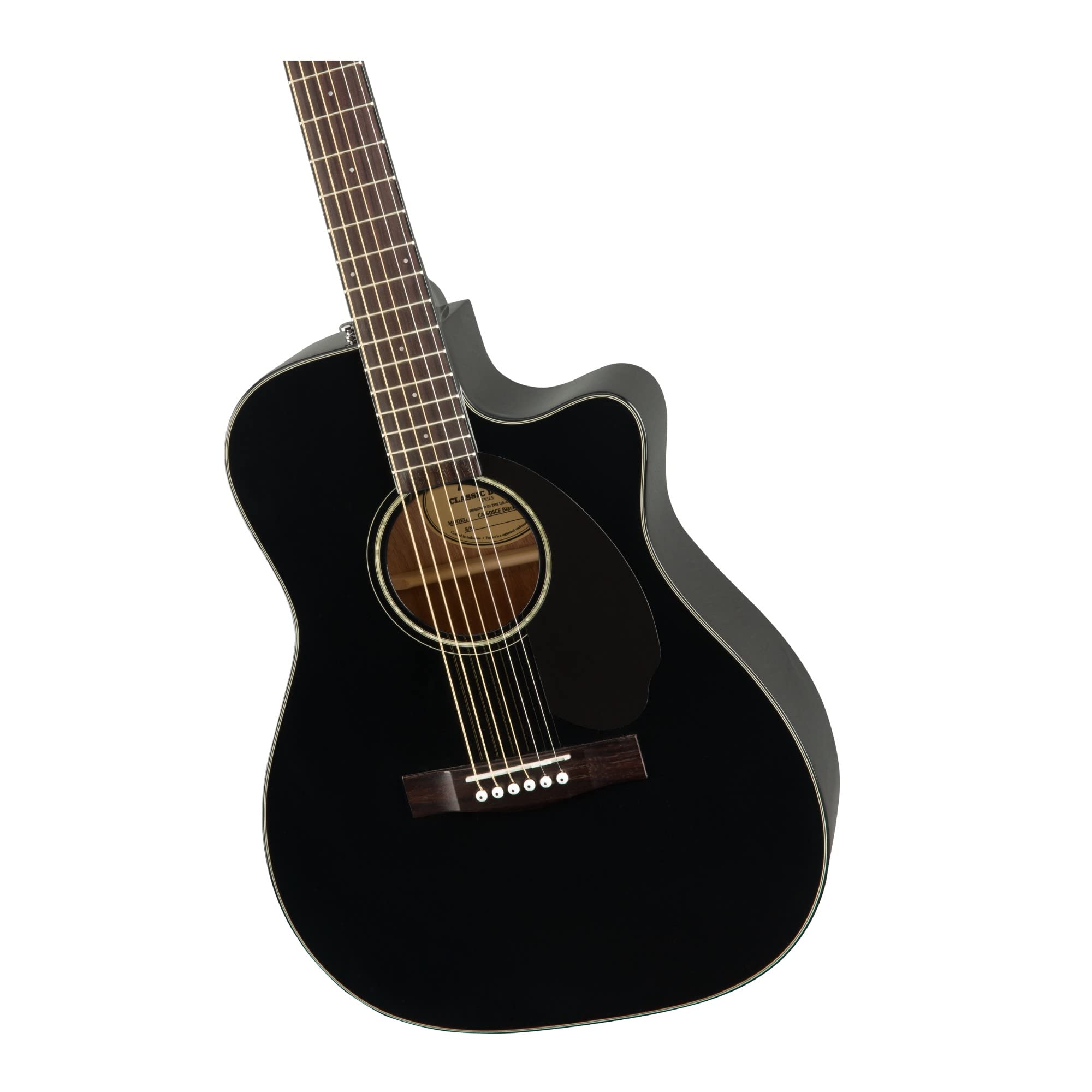 Fender CC-60SCE Concert Cutaway Acoustic Guitar, with 2-Year Warranty, Black