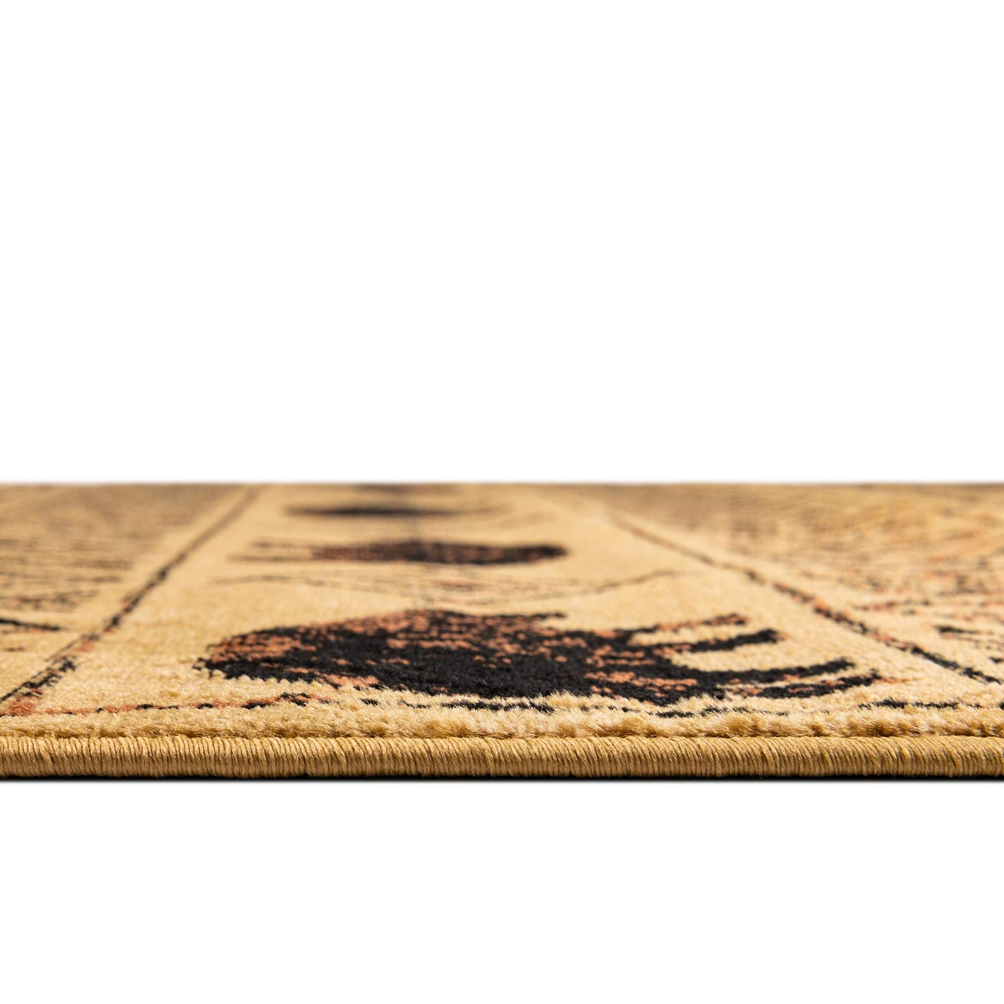 Rugs.com Pioneer Collection Rug β 4 Ft Round Cedar Medium-Pile Rug Perfect for Kitchens, Dining Rooms