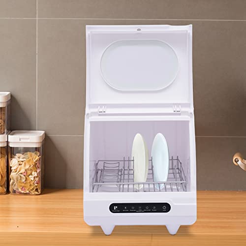 Portable Dishwasher Countertop 360° Spray Arms Mini Dishwasher with 5 Washing Programs Display Dishwasher for Apartments & Rvs(1200W)