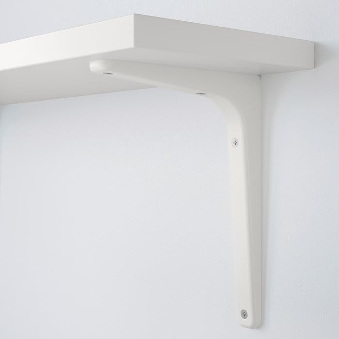 Generic Shelf with Bracket, White, 47 x11 Inches Floating Shelves,1 Set of Wall Mounted Shelf for Bathroom Decor, Bedroom, Living Room and Plants, Medium
