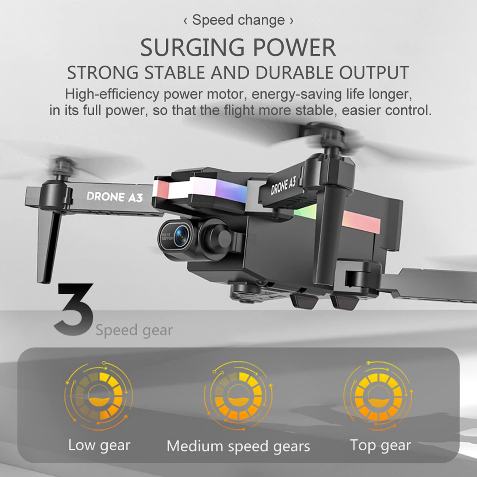 Dual 4K HD FPV Camera Remote Control Foldable Mini Drone - Altitude Hold Headless Mode Start 2.4G WiFi 3 Level Speed Adjustment RC Foldable Quadcopter Toys for Adults Boys Girls