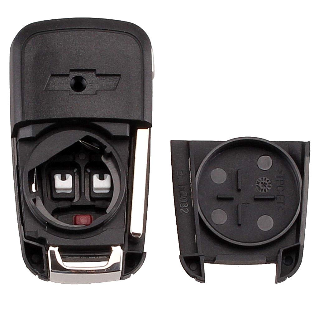 Flip Folding Remote Car Key Fob Cover Case Shell for Camaro Cruze Equinox Sonic Terrain 5 Button HU100 Blade
