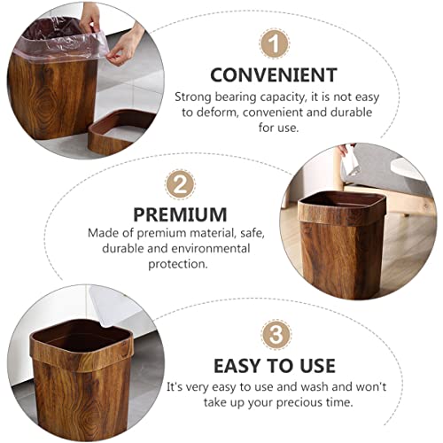 STOBAZA 1pc Dorm Bedroom for Bin Practical Counter Bathrooms Rooms Marble Home Farmhouse Pail Rubbish Siimulation Can: Basket Fashion Grain Modern Pattern Wastebasket, Xcm