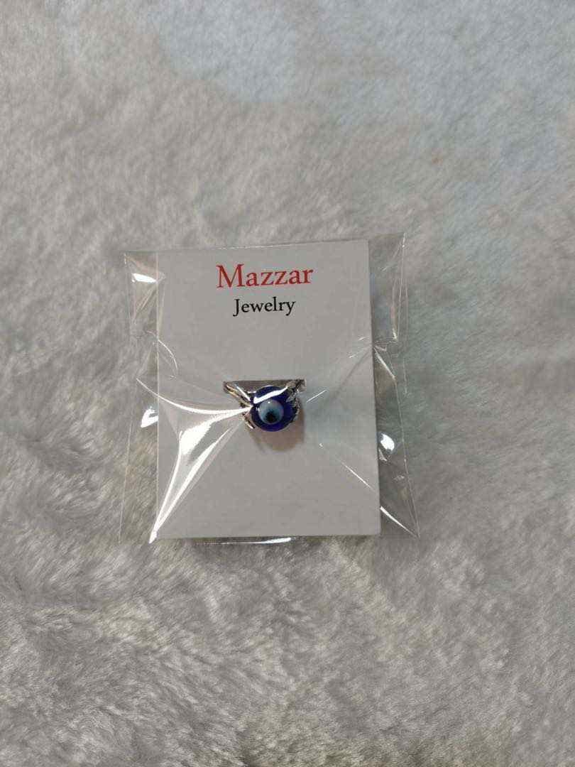 Evil Eye Ring Jewelry for Women and Men that Brings Luck and Protect from Dark Forces- Awesome Look and Great Gift (Silver Plated)