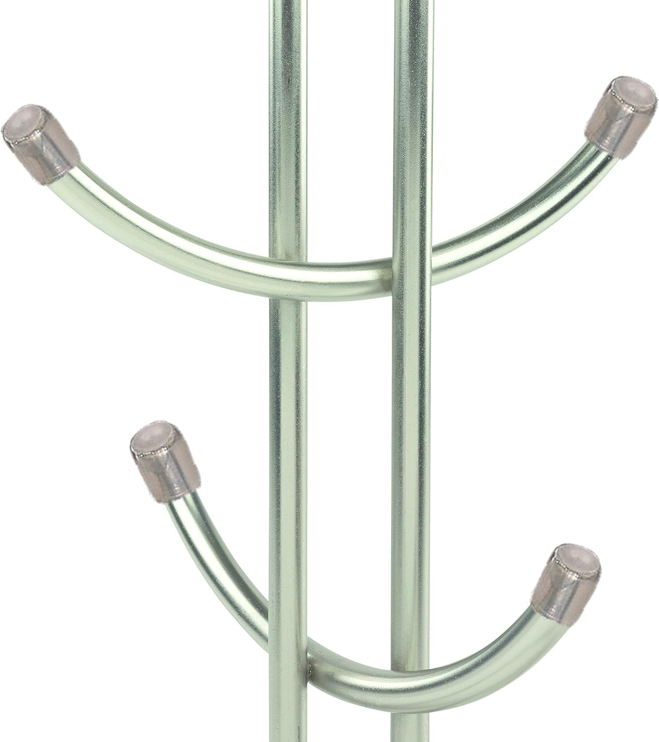 FitWell Mug Holder for Counters,Holds 8 Large Mugs,Coffee Mug Tree for Countertops,Mug Holder Stand,Space Saver for Kitchen Cabinets, Portable Coffee Mug Holder (Chrome)