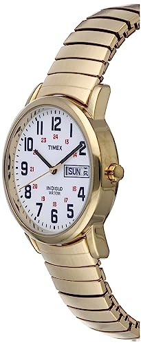 Timex Men's T20471 Easy Reader 35mm Gold-Tone Stainless Steel Expansion Band Watch