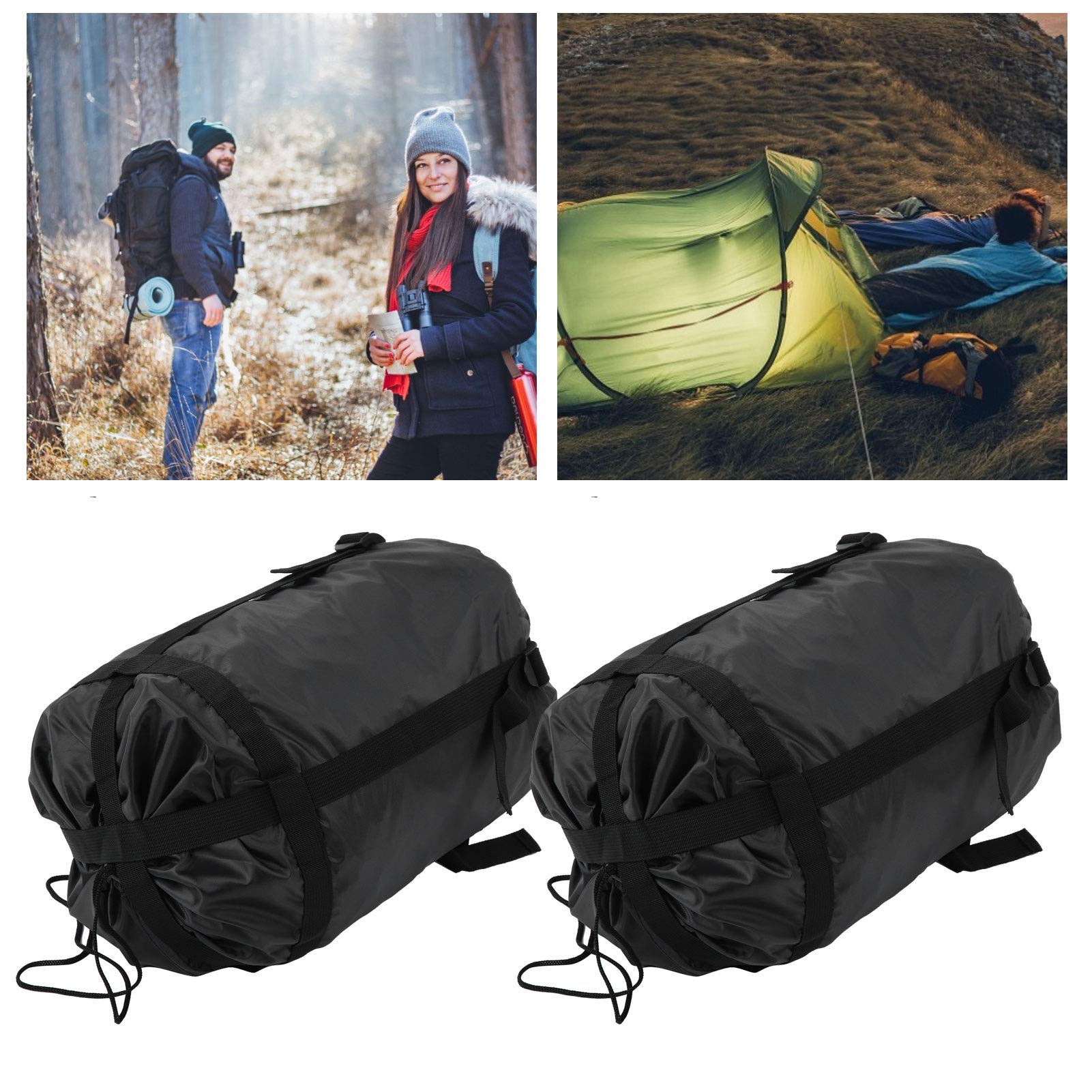 Horoper Sleeping Bag, 2Pcs Outdoor Camping Sleeping Bag, Travel Adult Compression Storage Bag for Outdoor Living
