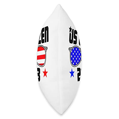 New US Citizen American Immigrant Citizenship Gift US Citizen 2023 USA Flag Proud American Citizenship Gifts Throw Pillow, 16x16, Multicolor