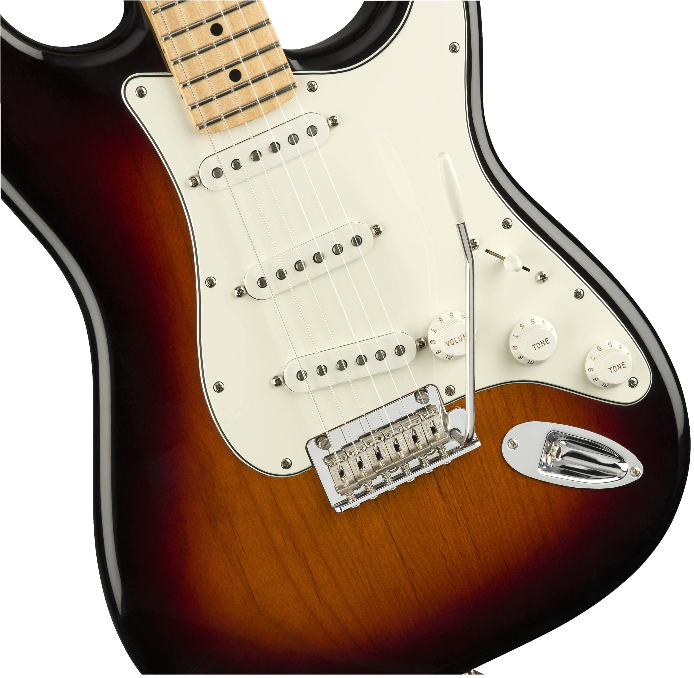 Fender Player StratocasterĀ® - Polar White Bundle w/Gig Bag, Stand, Cable, Tuner, Strap, Strings, Picks, Capo, Fender Play Online Lessons, and Austin Bazaar Instructional DVD