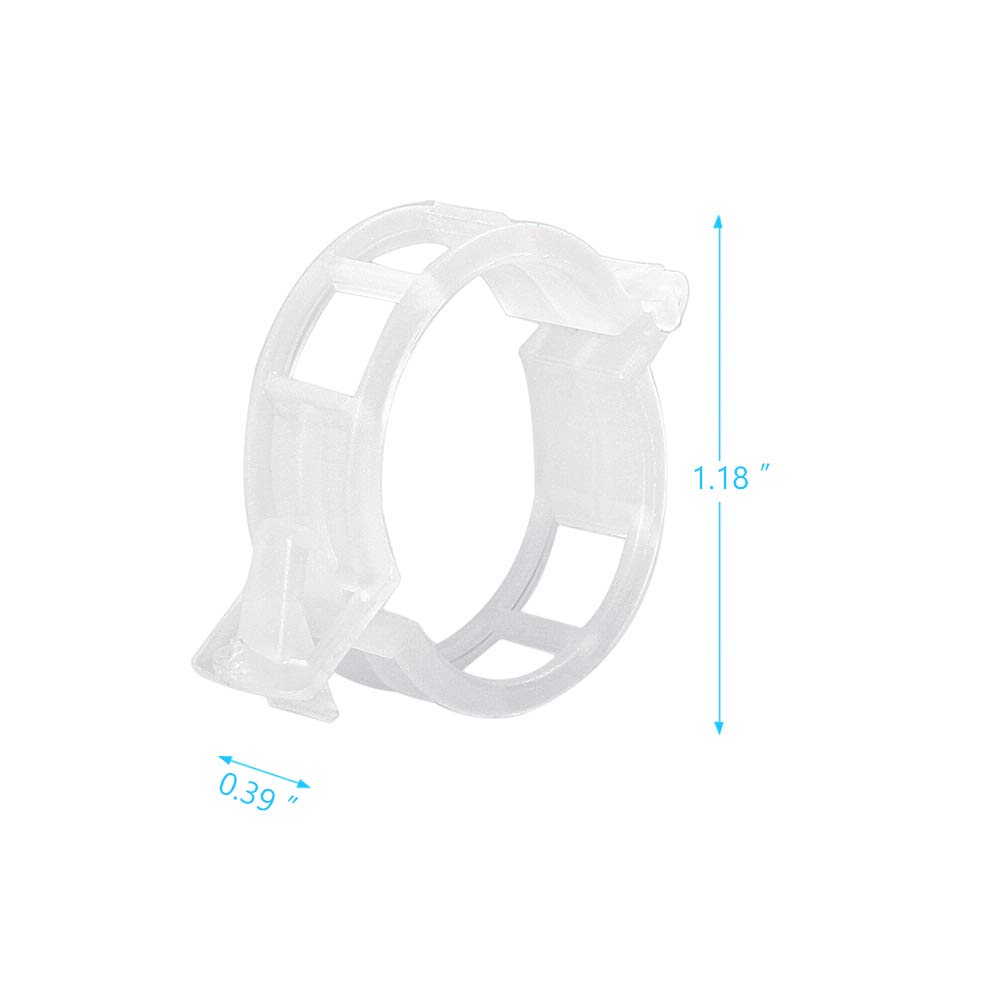 KAMILLEE Plant Support Clips, 100pcs Plastic Garden Plant Support Clips Tomato Clips,Trellis Clips for Flower Tomato Vine Vegetables (White)