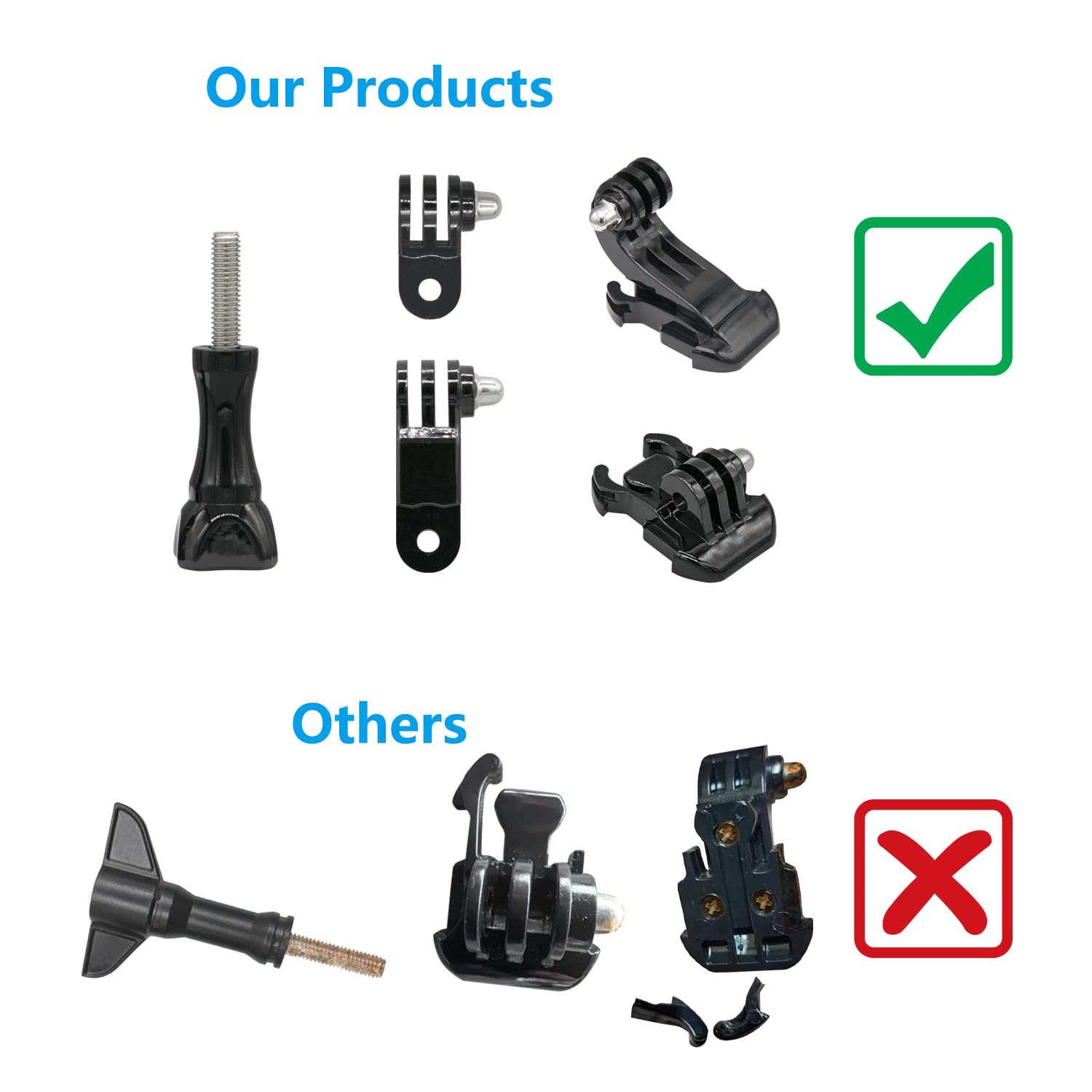 Haoyou Helmet Sticky Attachment Kit Compatible with Gopro Hero 12 11 10 9 8 7 Helmet Adhesive Mounts Extension Accessories(15 in 1)