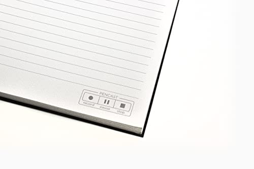 Livescribe A5 Spiral Smart Ruled Notebook Compatible Smartpens (4-Pack), Black (ANX-00003), 6.3x8.3