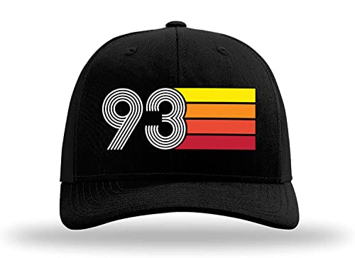 NewEleven 30th Birthday Gifts for Men Women - Vintage 1993 30th Birthday Decorations Men Women - Retro Trucker Hat (1993 Black)