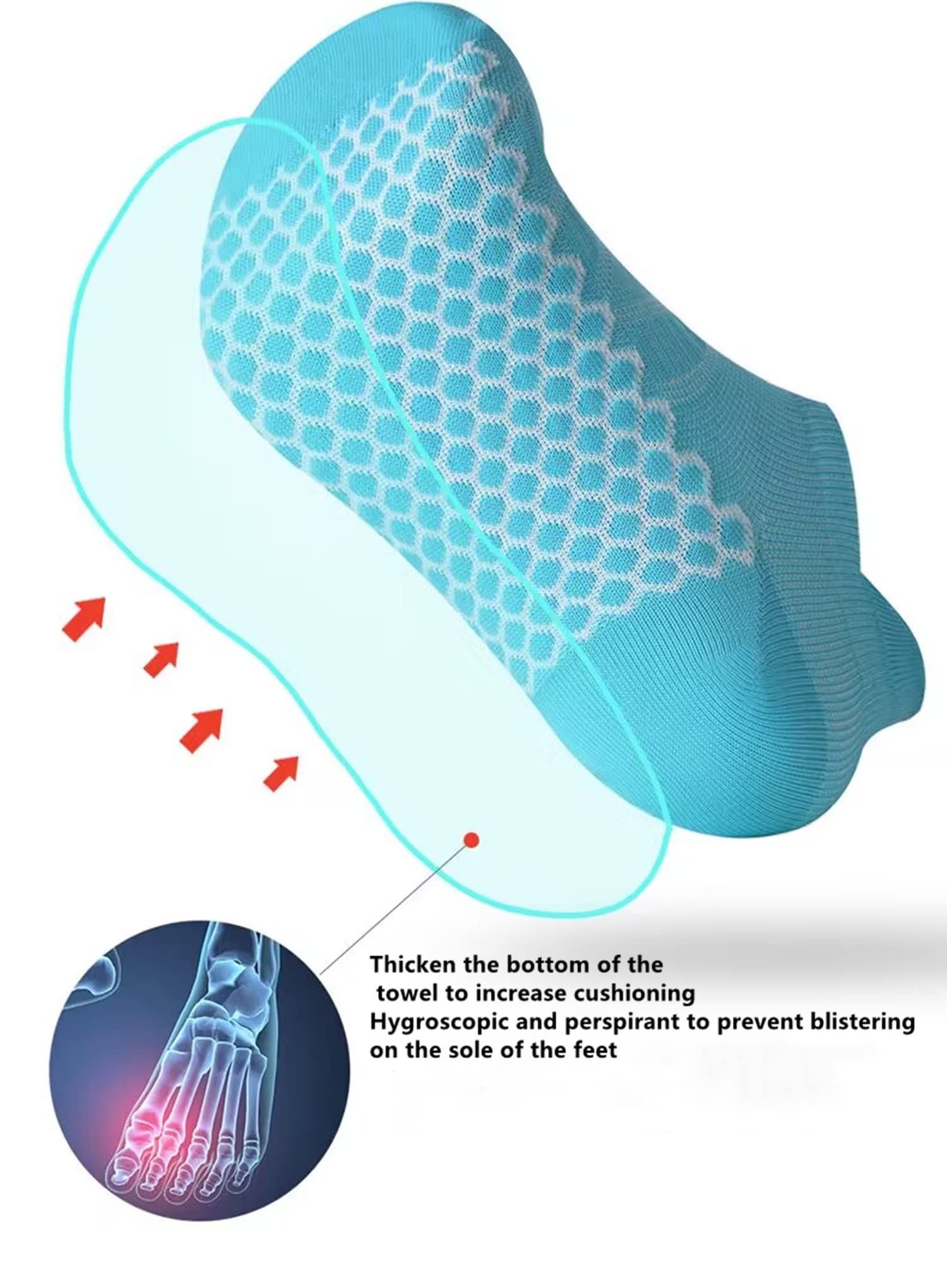 FESIMNUCV socks for men and Women 7Pairs,Low Cut Compression Running Sock with Ankle Support (as1, alpha, l, x_l, regular, regular, 7 colors)