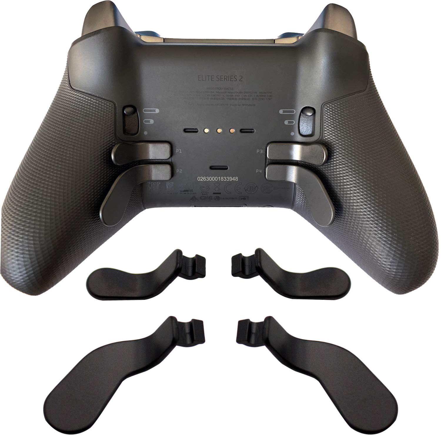 Elite Controller Replacement Parts, Xbox One Elite Series 2 Accessories, Elite Series 2 Kit, Metal 4 Paddles and 2 D-Pads for Xbox Gaming Accessories (Black)…