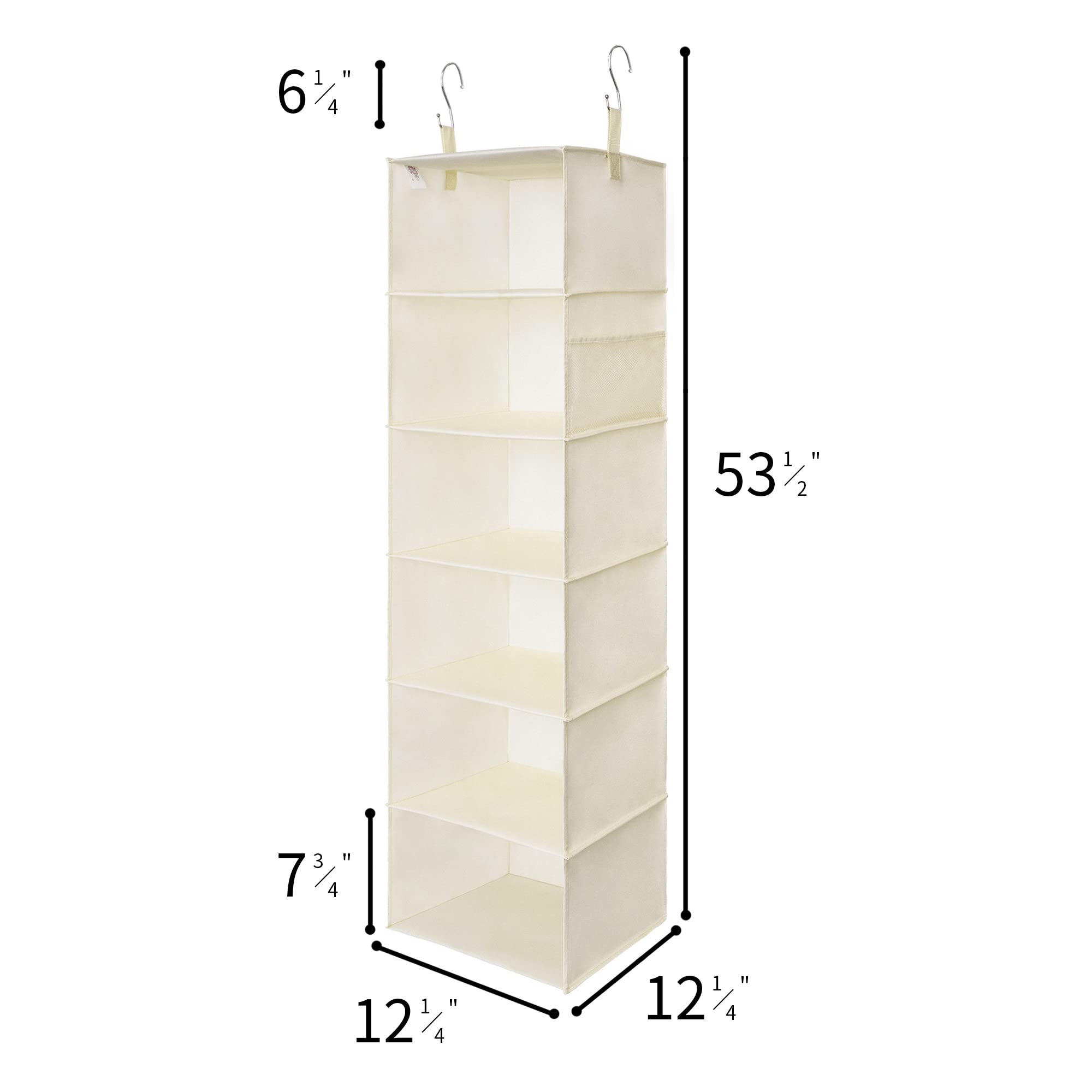 GRANNY SAYS Bundle of 3-Pack Shelf Storage Baskets & 1-Pack Closet Hanging Storage Shelves